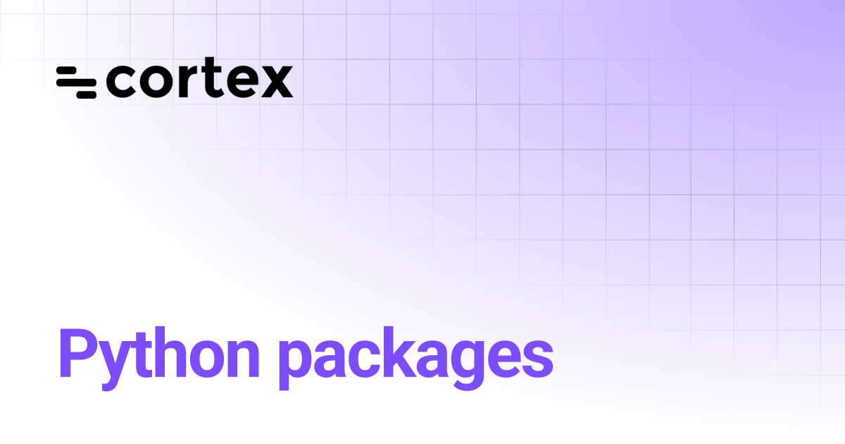 Python packages | cortex