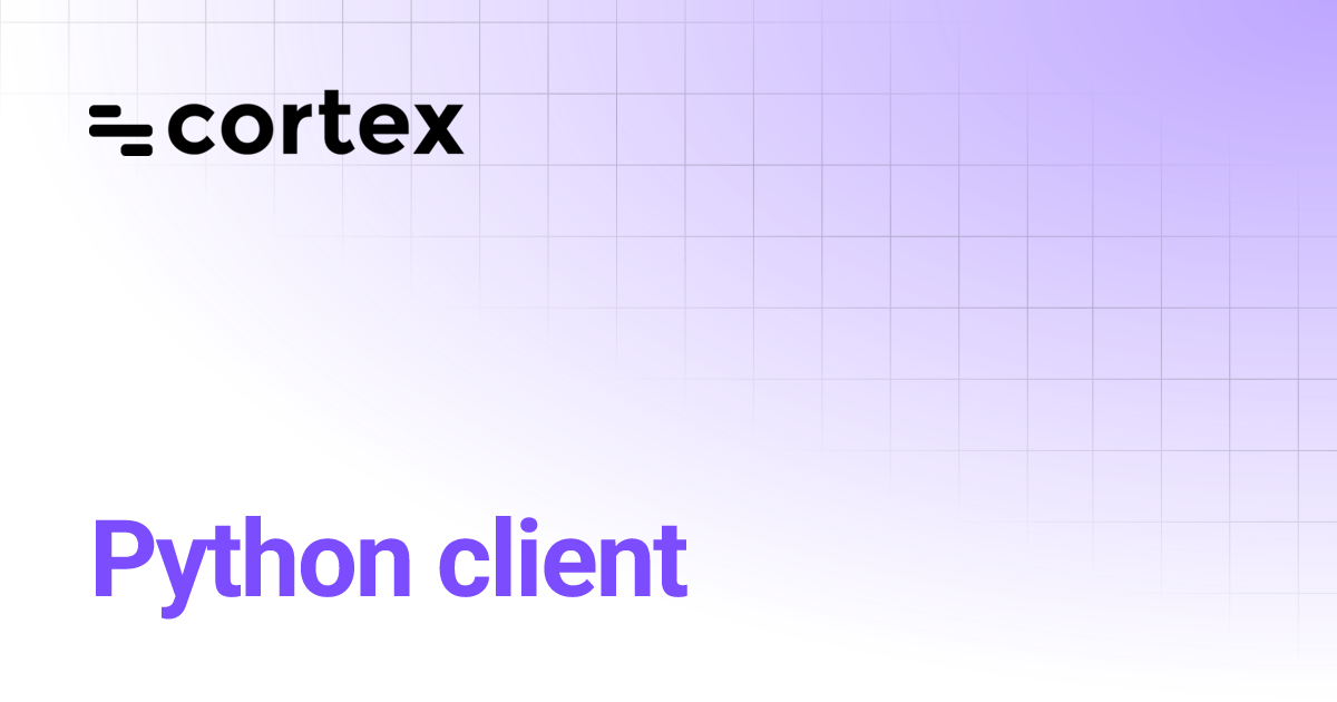 Python client | cortex